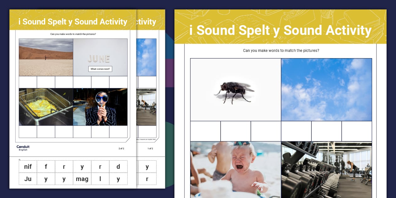 Reinforcing Sounds: 'i' spelt 'y' Sound Activity - Twinkl