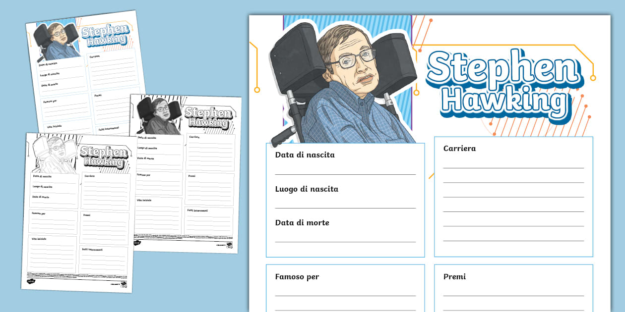 * NEW * Modello di scheda informativa: Stephen Hawking