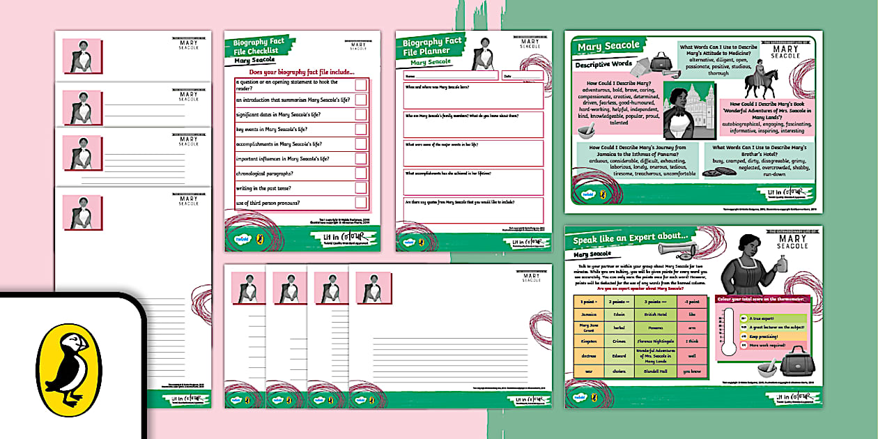 The Extraordinary Life of Mary Seacole: Biography Fact File Writing Pack