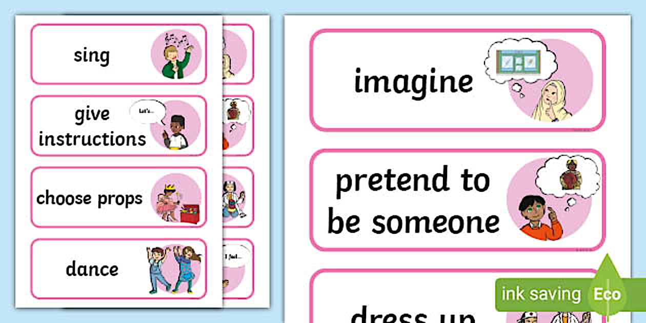 Cursive Role-Play Area Skills Word Cards (teacher made)