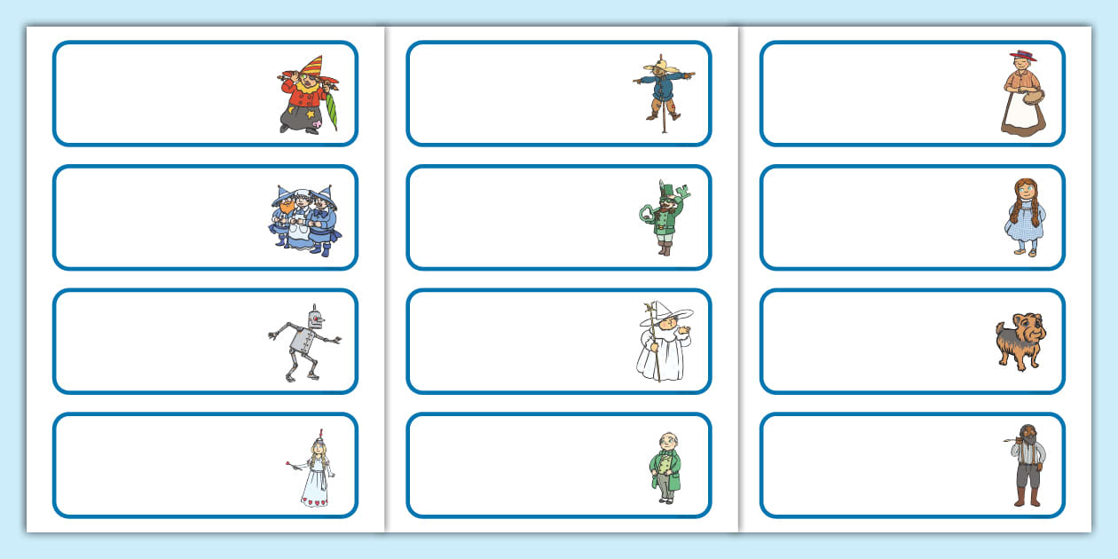 Wizard of Oz Editable Drawer Peg Name Labels (Teacher-Made)