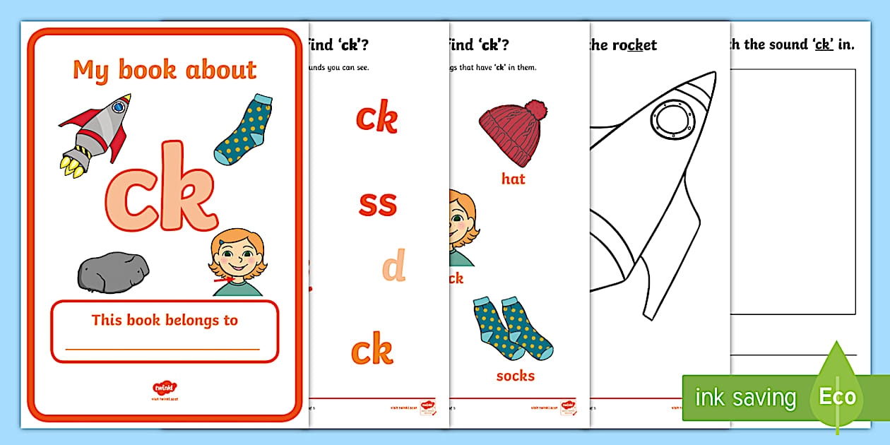 Editable My Phase 2 Digraph Workbook (ck) - Twinkl