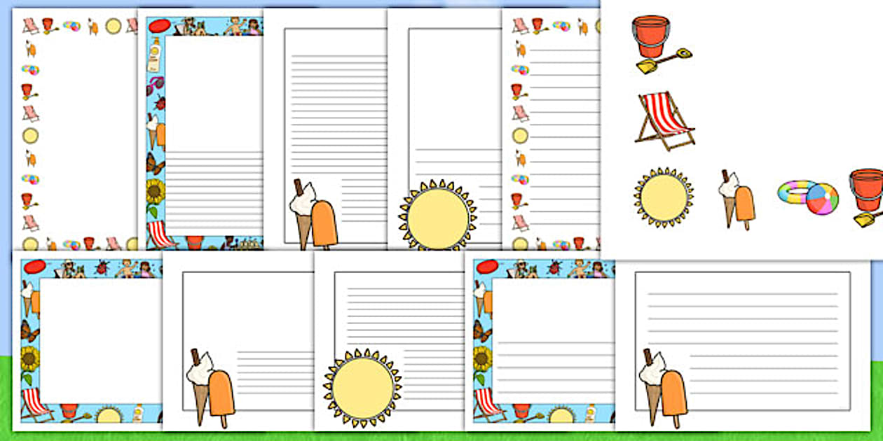 My Summer Holiday Page Borders Pack (Lehrer gemacht)