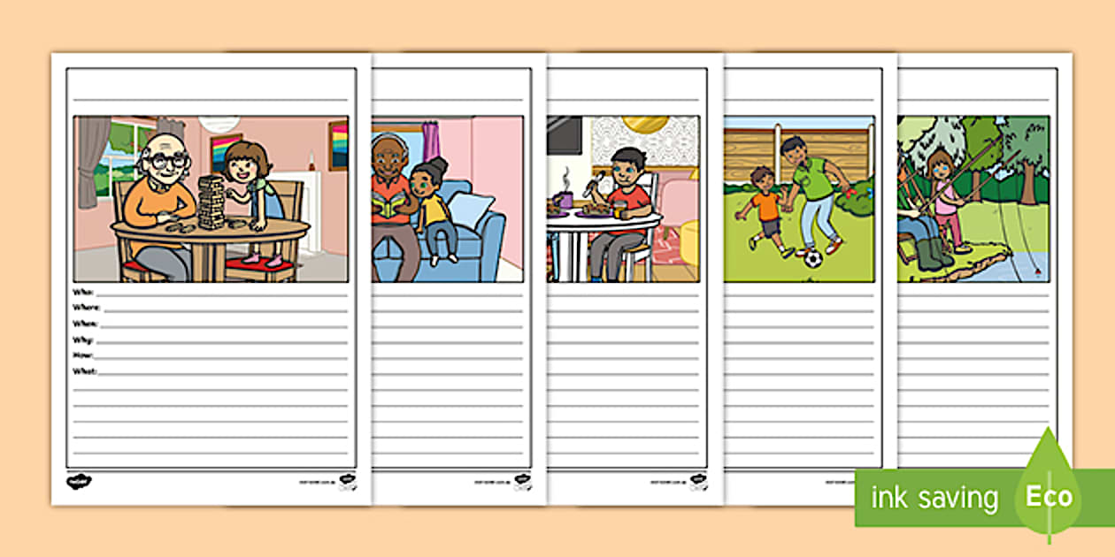 Father's Day Picture Prompt Writing Template (teacher made)