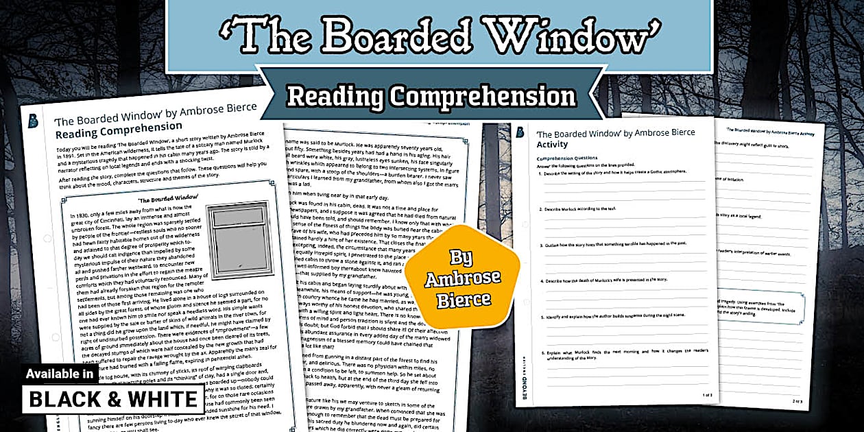 'The Boarded Window' by Ambrose Bierce Reading Comprehension