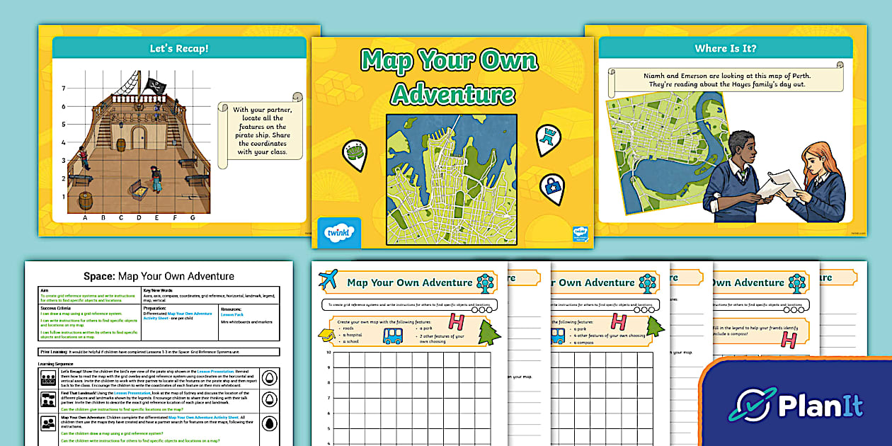 Y4 Space: Grid Reference Systems L4 (teacher made) - Twinkl