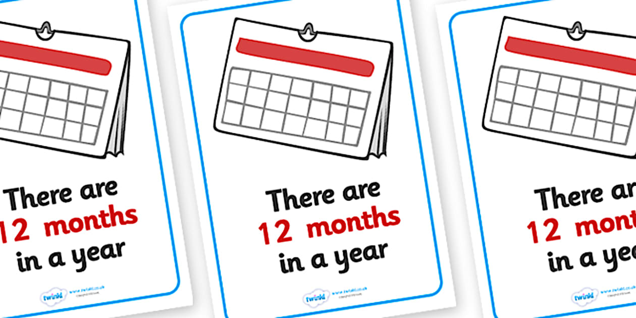 Visual Prompt Display Poster (Months In A Year) - Twinkl