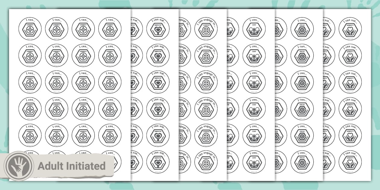 Meta-Skills Play Stickers Circle (teacher made) - Twinkl