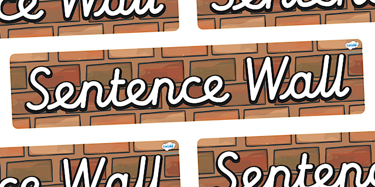 👉 Sentence Wall Display Banner (Cursive) (Teacher-Made)