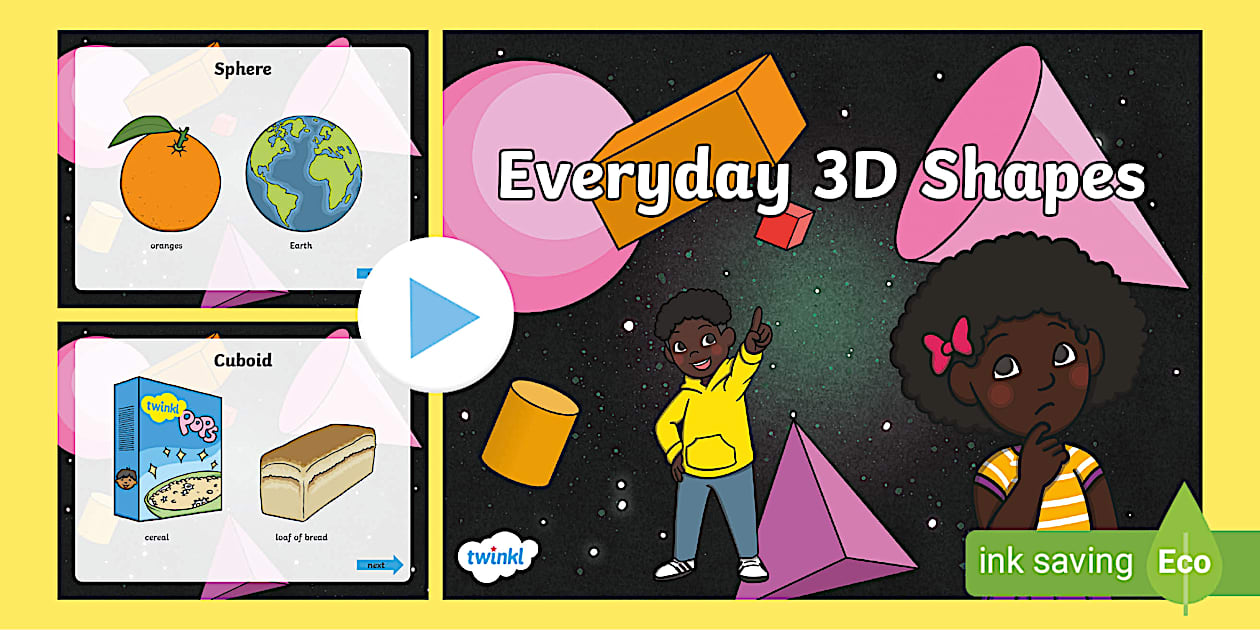 Everyday 3D Shapes PowerPoint - Nigeria (Lehrer gemacht)