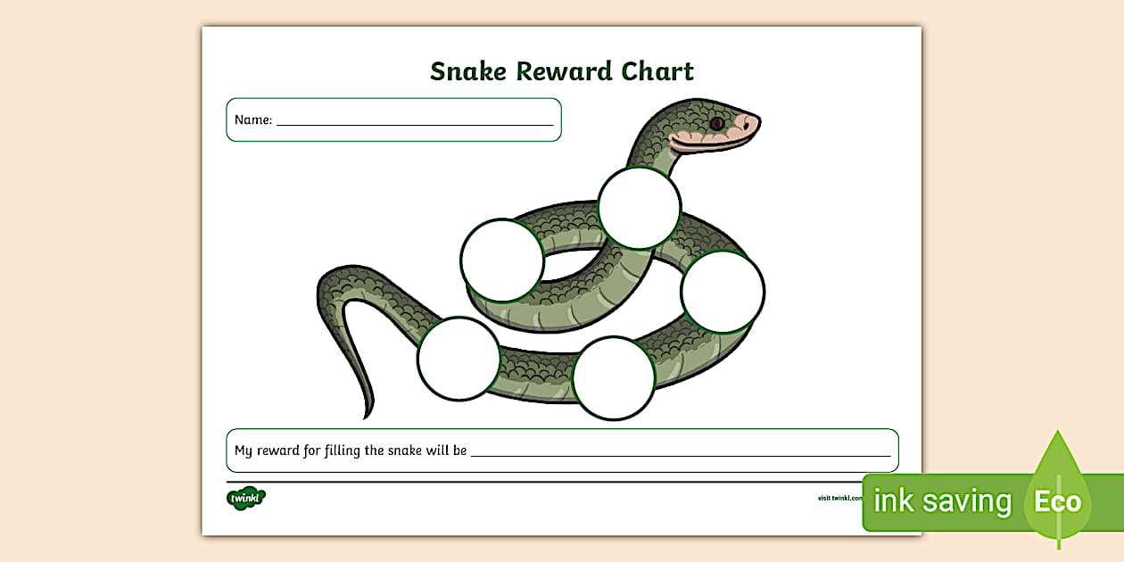 Snake Sticker Reward Chart (teacher made) - Twinkl