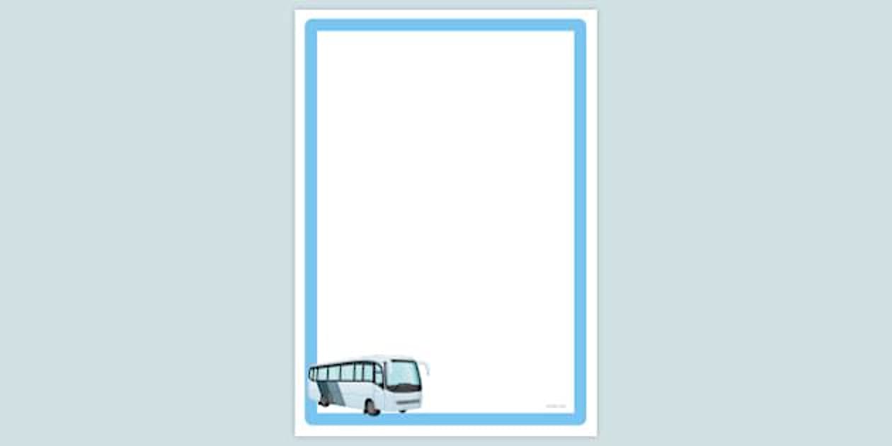 Simple Blank Coach Page Border | Page Borders | Twinkl