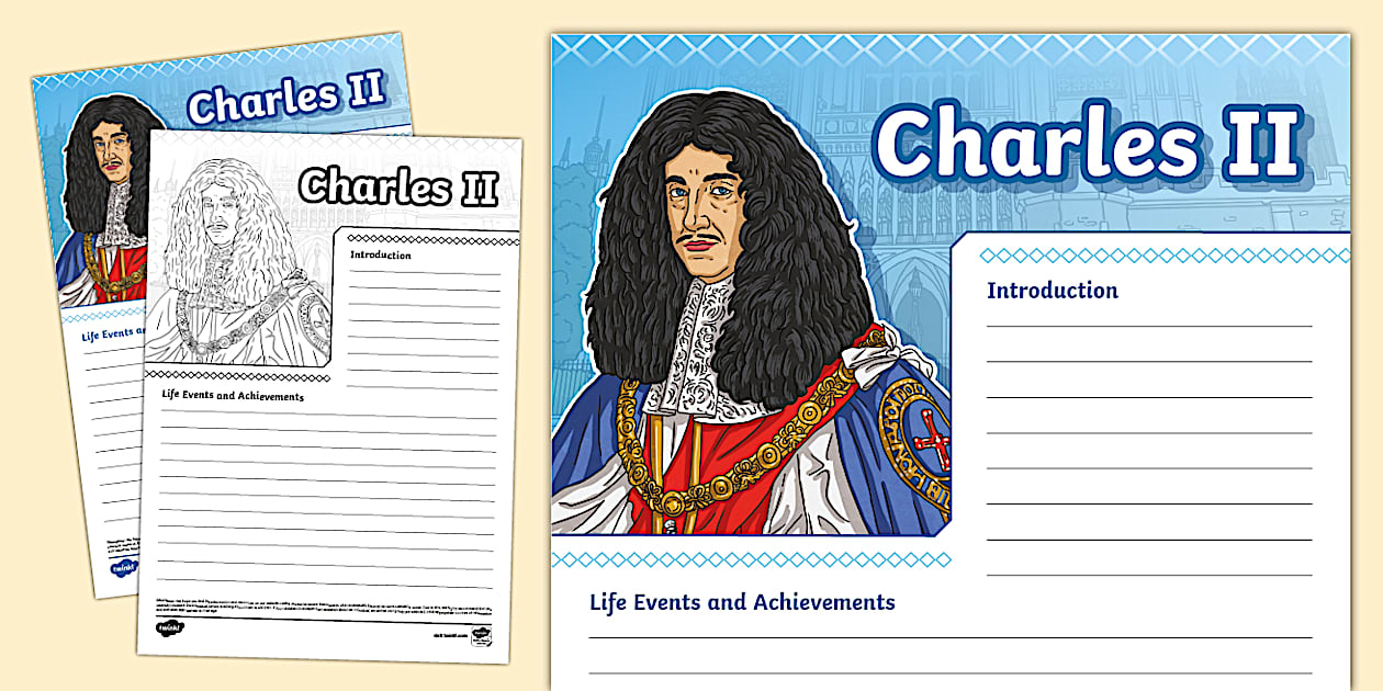 Charles II Biography Template (Teacher-Made) - Twinkl