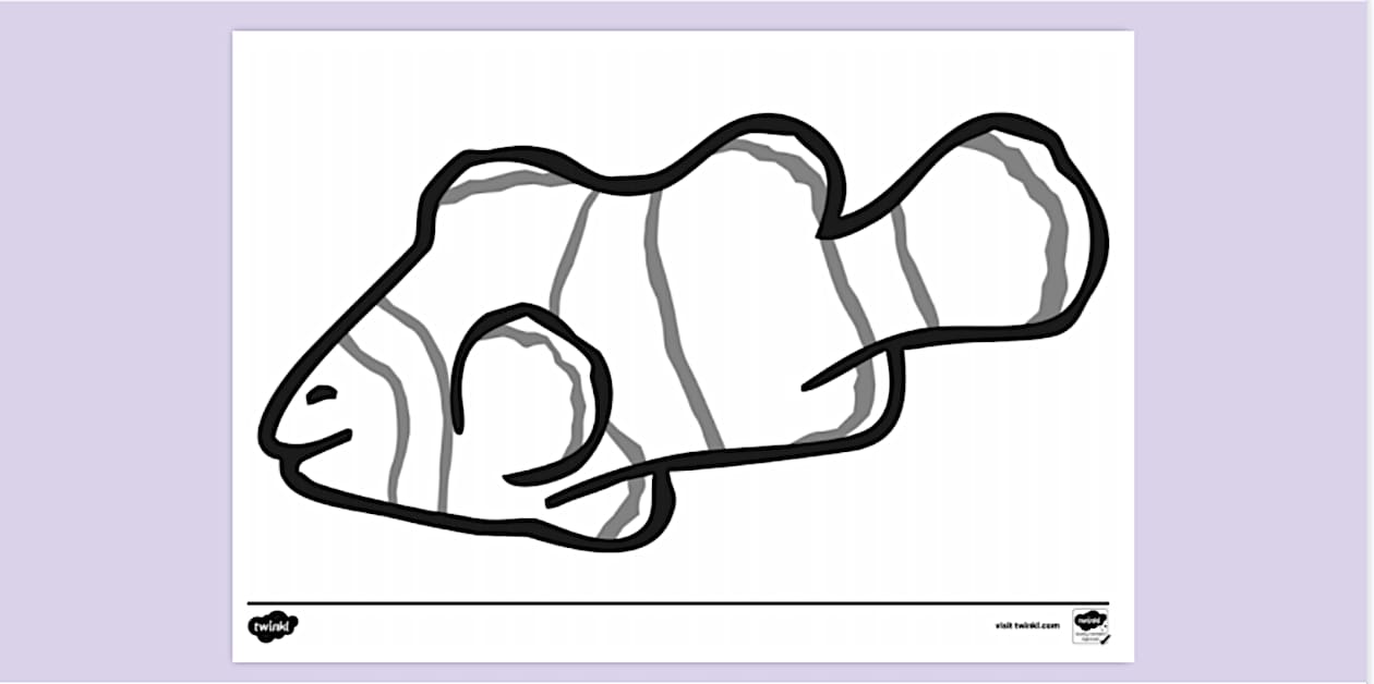 Clownfish Colouring Page | Colouring Sheets (teacher made)