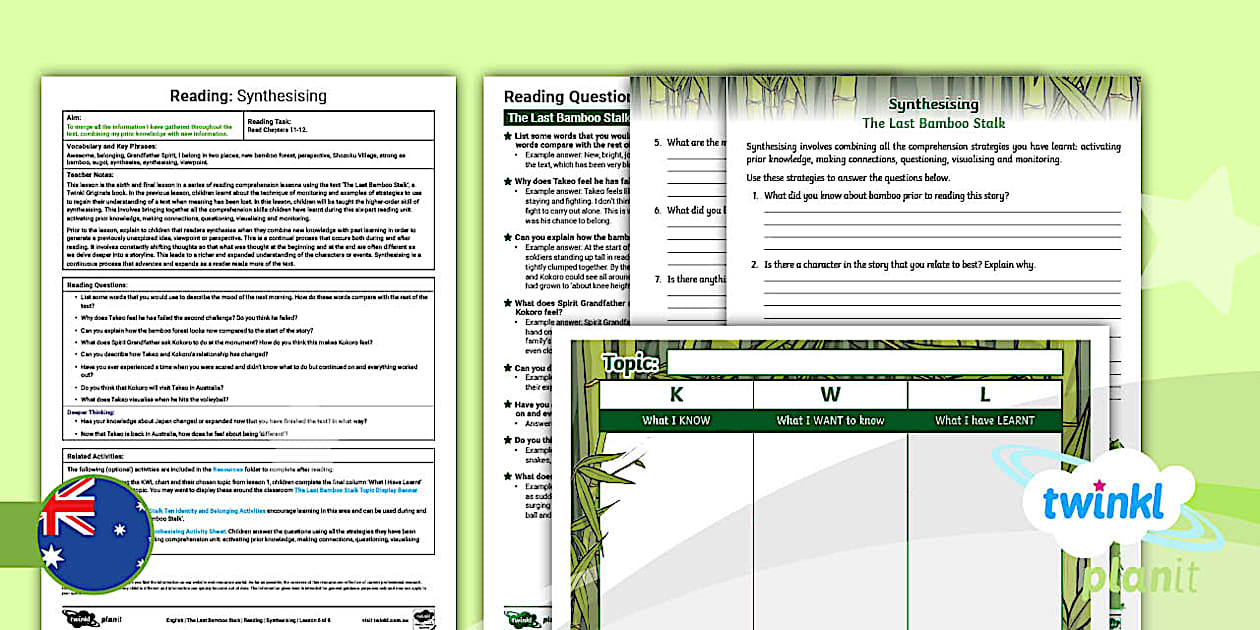Year 6 The Last Bamboo Stalk: Reading Lesson 6 - Twinkl