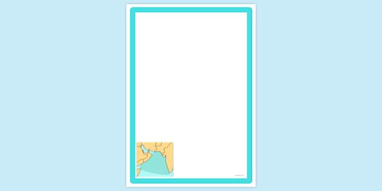 Arabian Sea Page Border | Ready-Made Page Borders | Twinkl