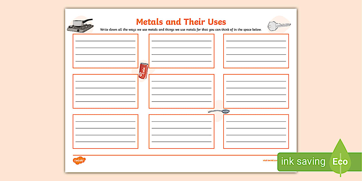 Metals and Their Uses (teacher made) - Twinkl