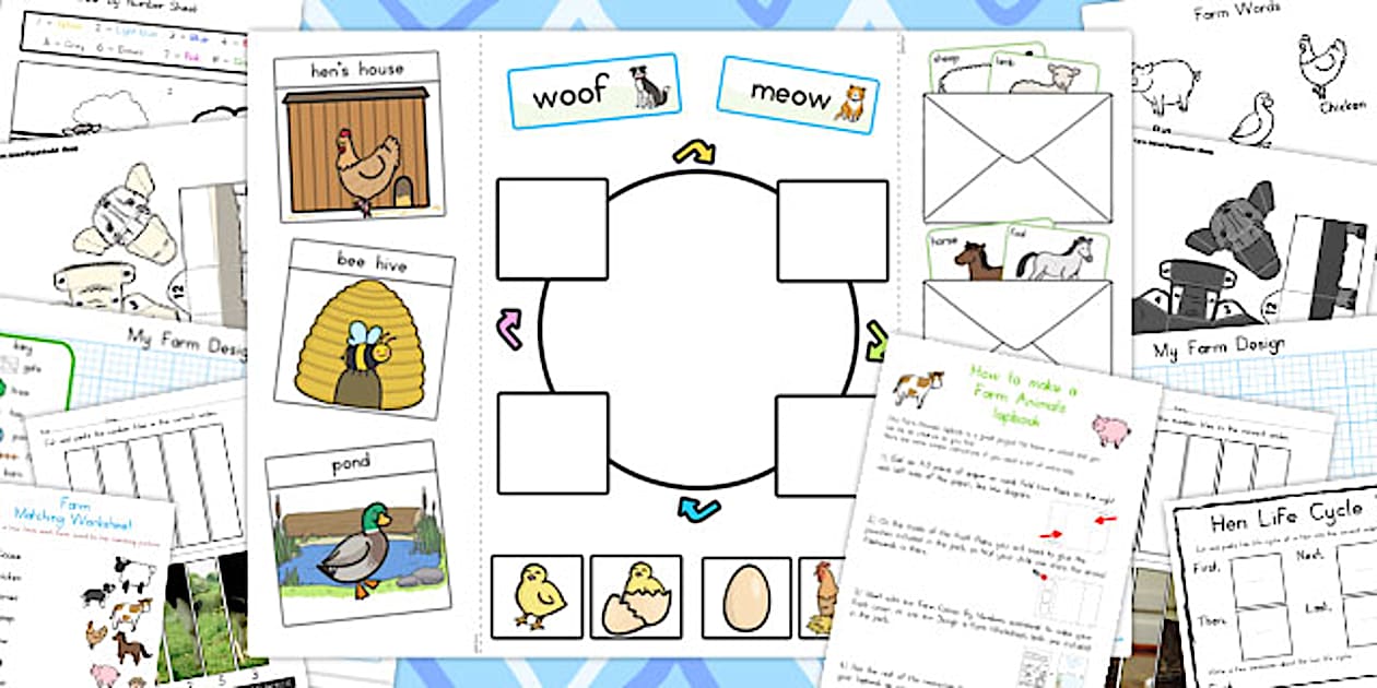 Farm Animals Lapbook Creation Pack (teacher made) - Twinkl