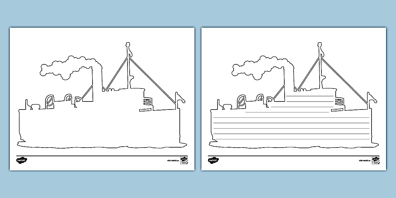 Steam Ship Writing Template (teacher made) - Twinkl