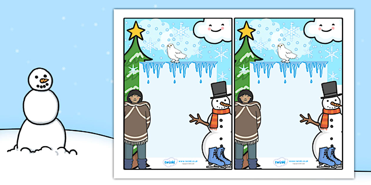 Winter Themed Editable Notes