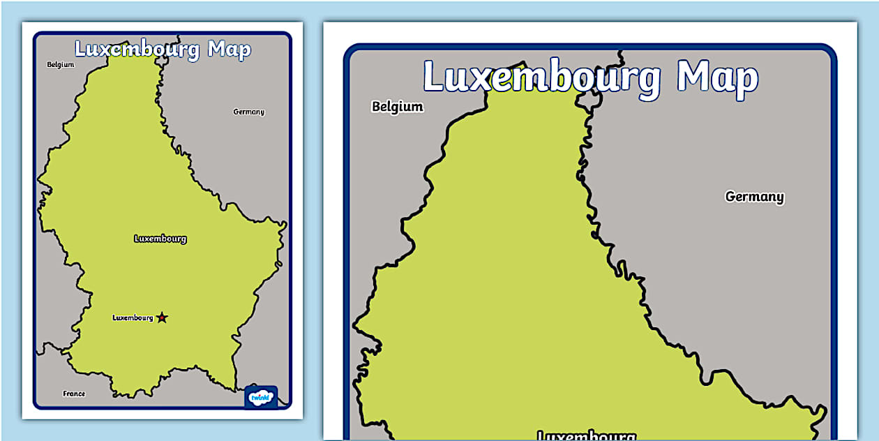 KS1 Luxembourg Display Map (Hecho por educadores) - Twinkl
