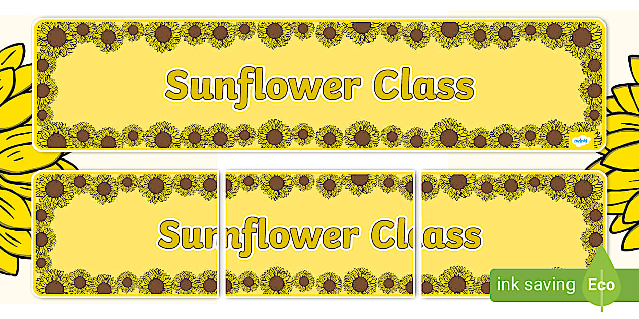 👉 Sunflower-Themed Classroom Display Banner - - Twinkl
