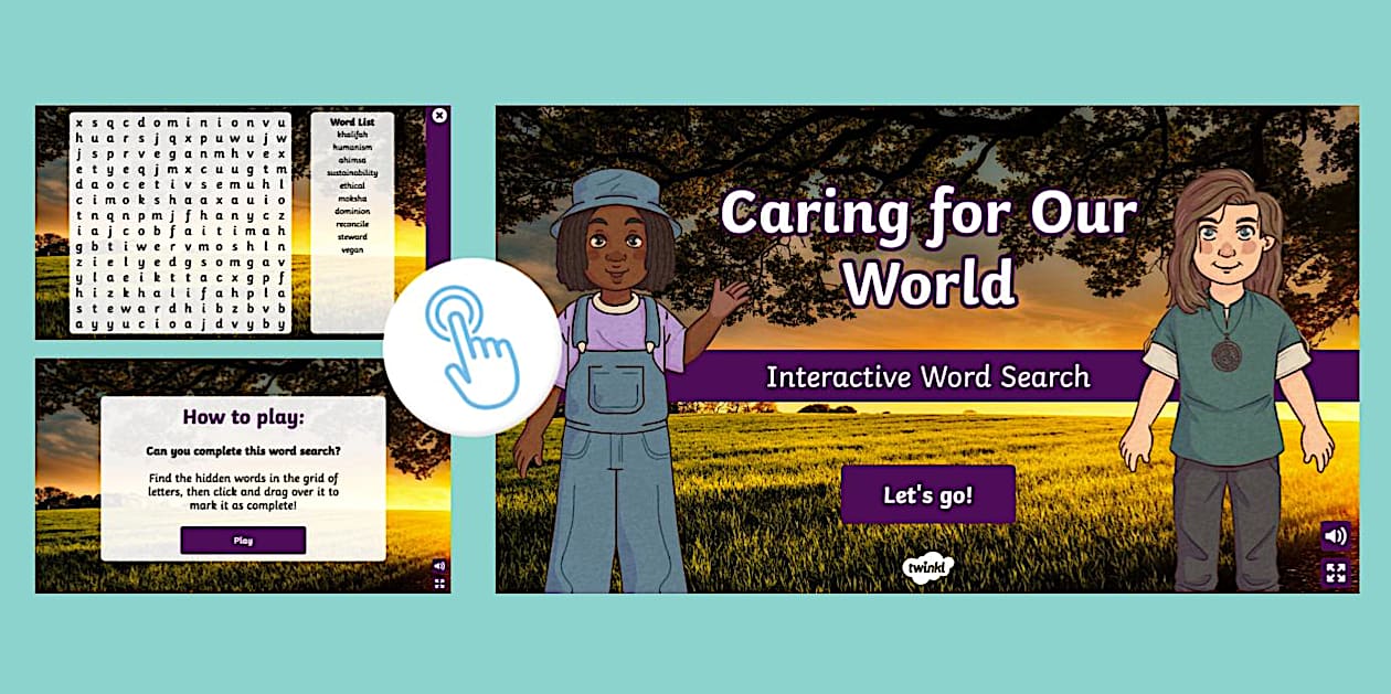 RE: Caring for Our World: UKS2 Interactive Word Search