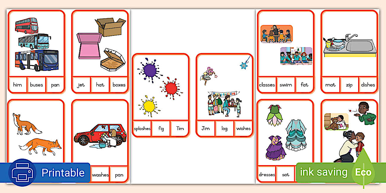 Grade 1 Phonics: -es sound peg card activity (teacher made)