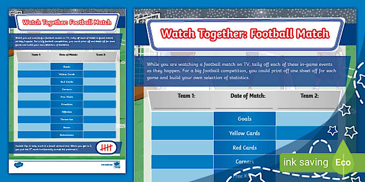 Watch Together: Football Match (teacher made) - Twinkl