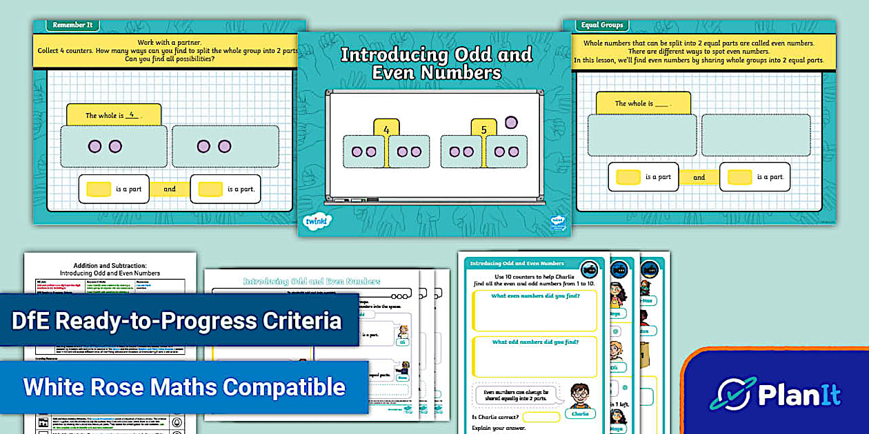 👉 Y1 Introducing Odd And Even Numbers Planit Maths Lesson 2