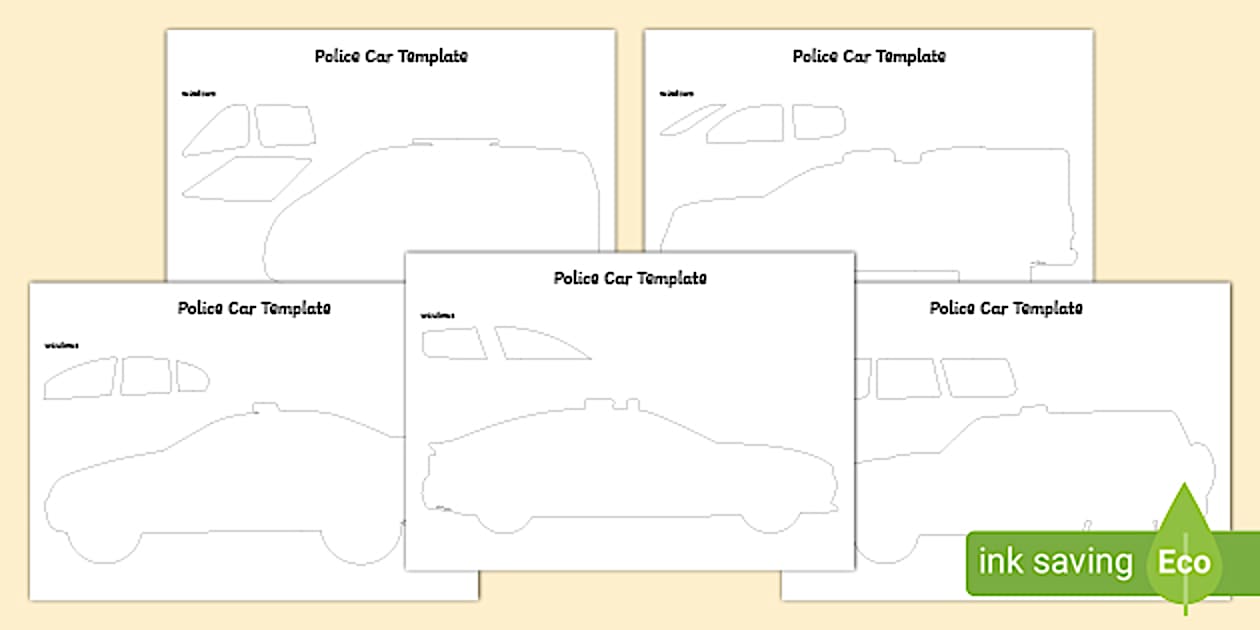 Police Car Templates Australia | Primary Teaching Resources