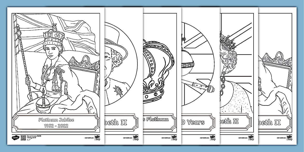 Platinum Jubilee Colouring Pages - Easy Download - Twinkl