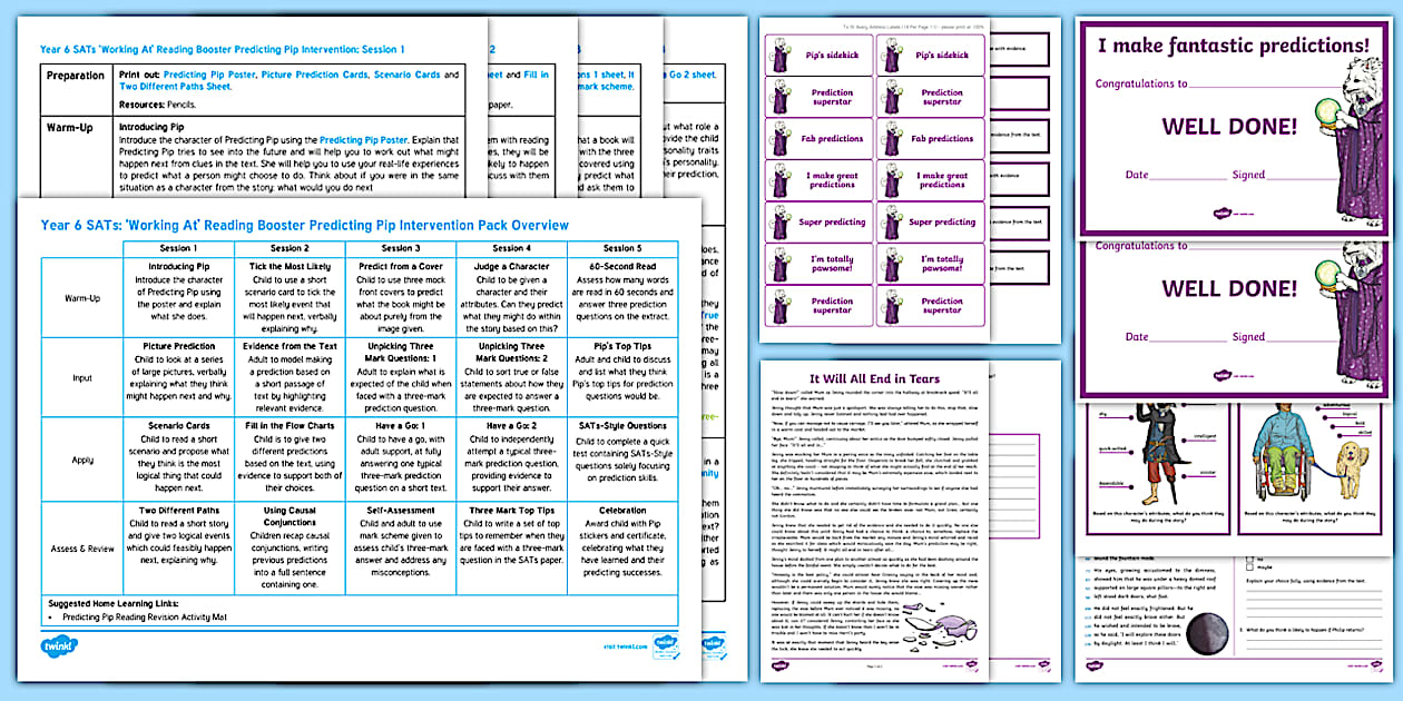 UKS2 Reading Catch-Up Intervention Pack: Predicting Pip