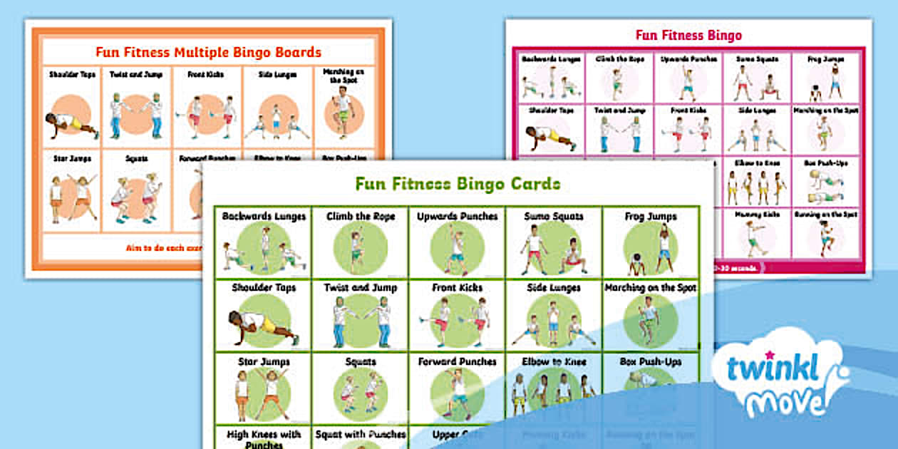 Fun Bingo Exercise Games For Keeping Fit And Healthy - Primary PE