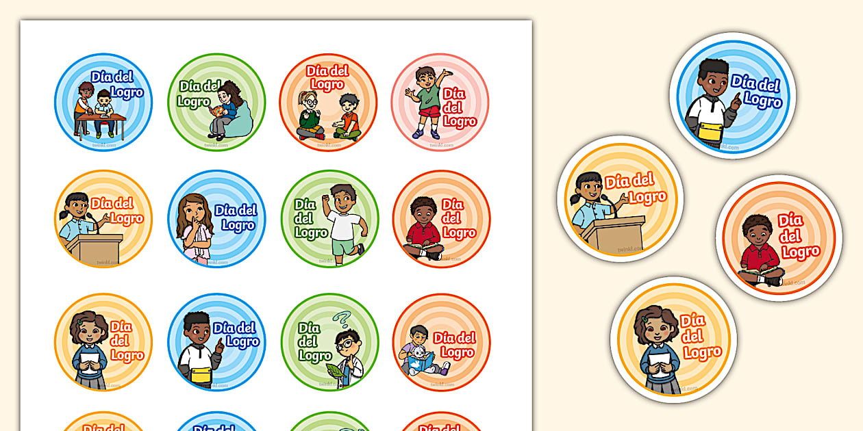 Stickers del Día del Logro | Recursos Educativos Twinkl
