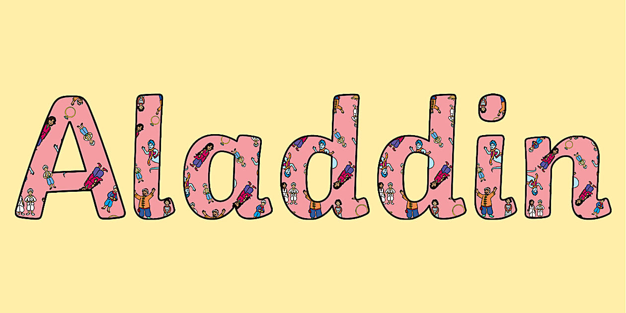 Aladdin Themed Size Editable Display Lettering - Twinkl
