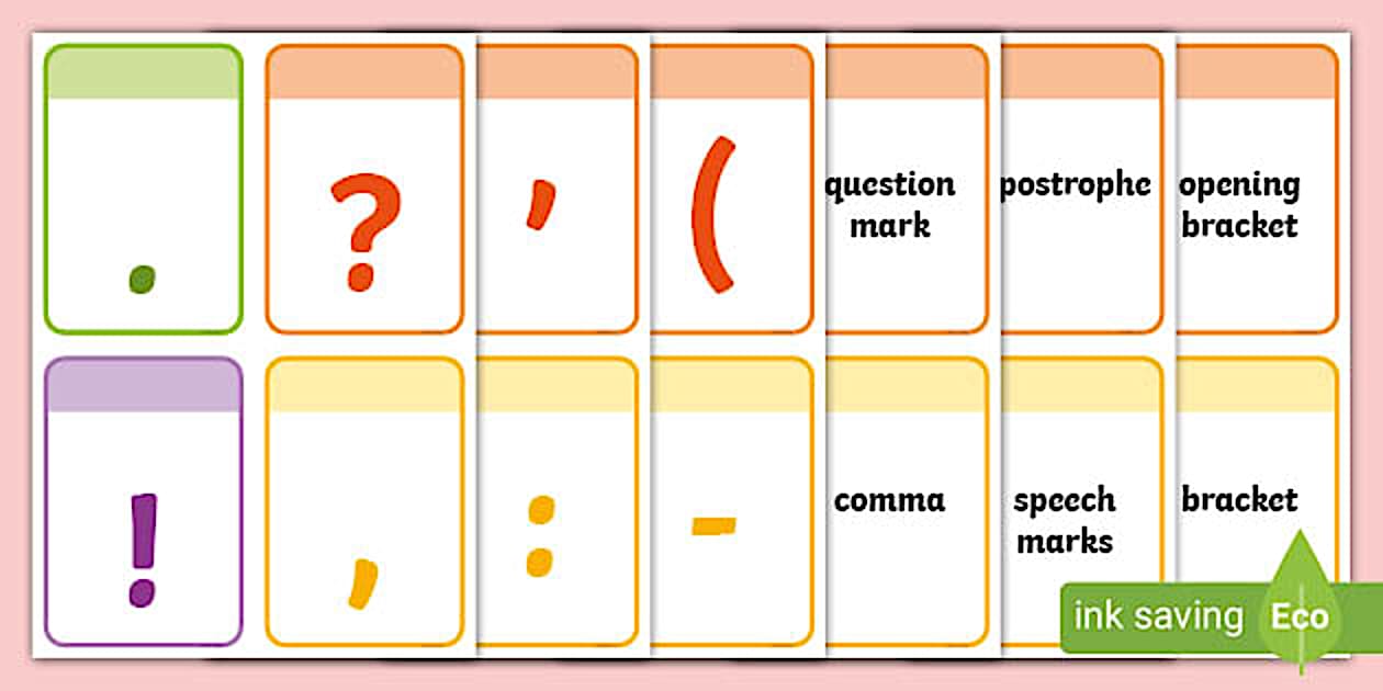 Punctuation Pyramid Flashcards - English Resource - Twinkl