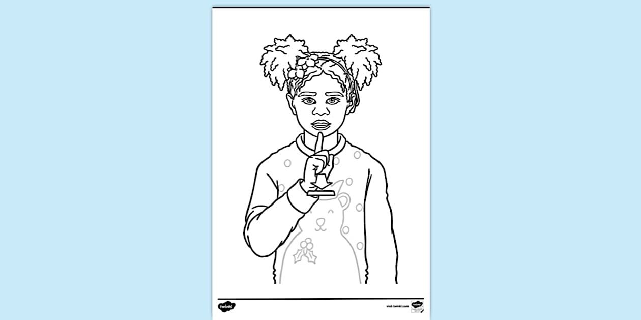 BSL Say Colouring | Colouring Sheets (Teacher-Made) - Twinkl