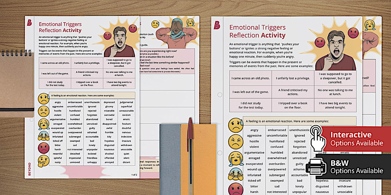 Emotional Triggers Activity (Teacher-Made) - Twinkl