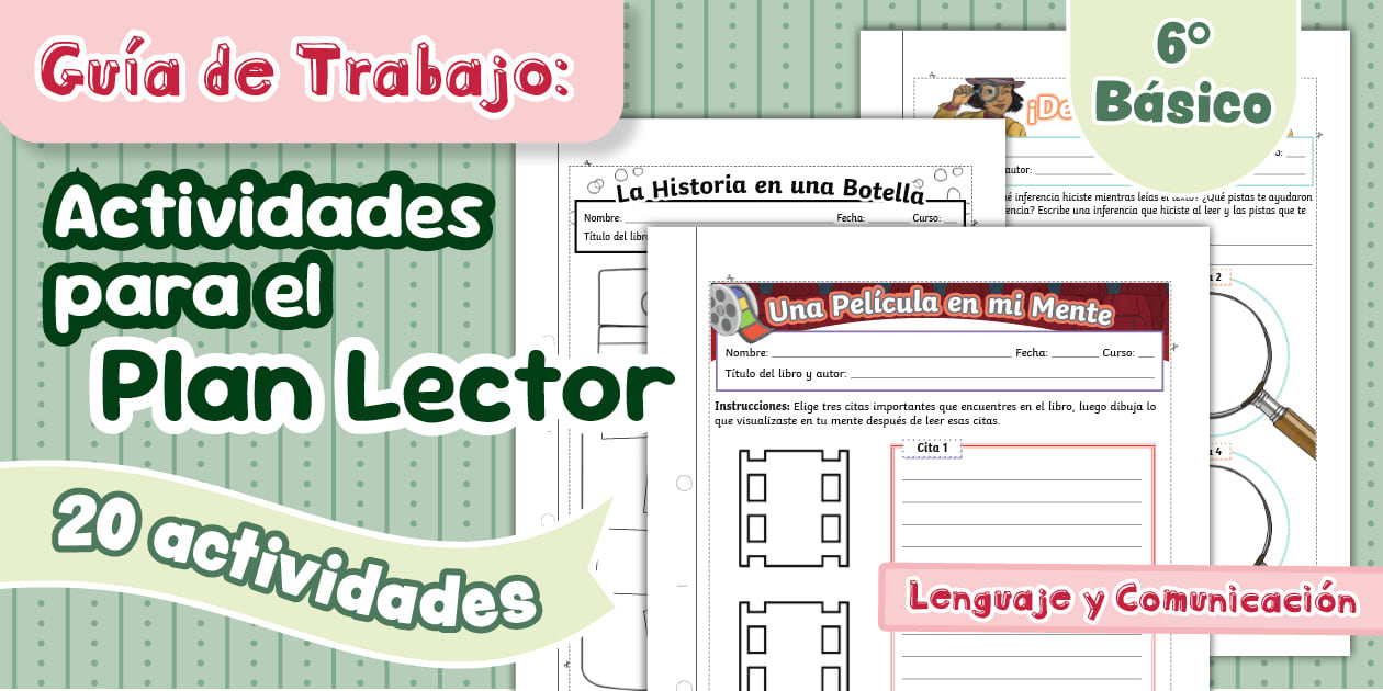 Unidad 4 | Actividades Plan Lector | 6º | Lenguaje | leer