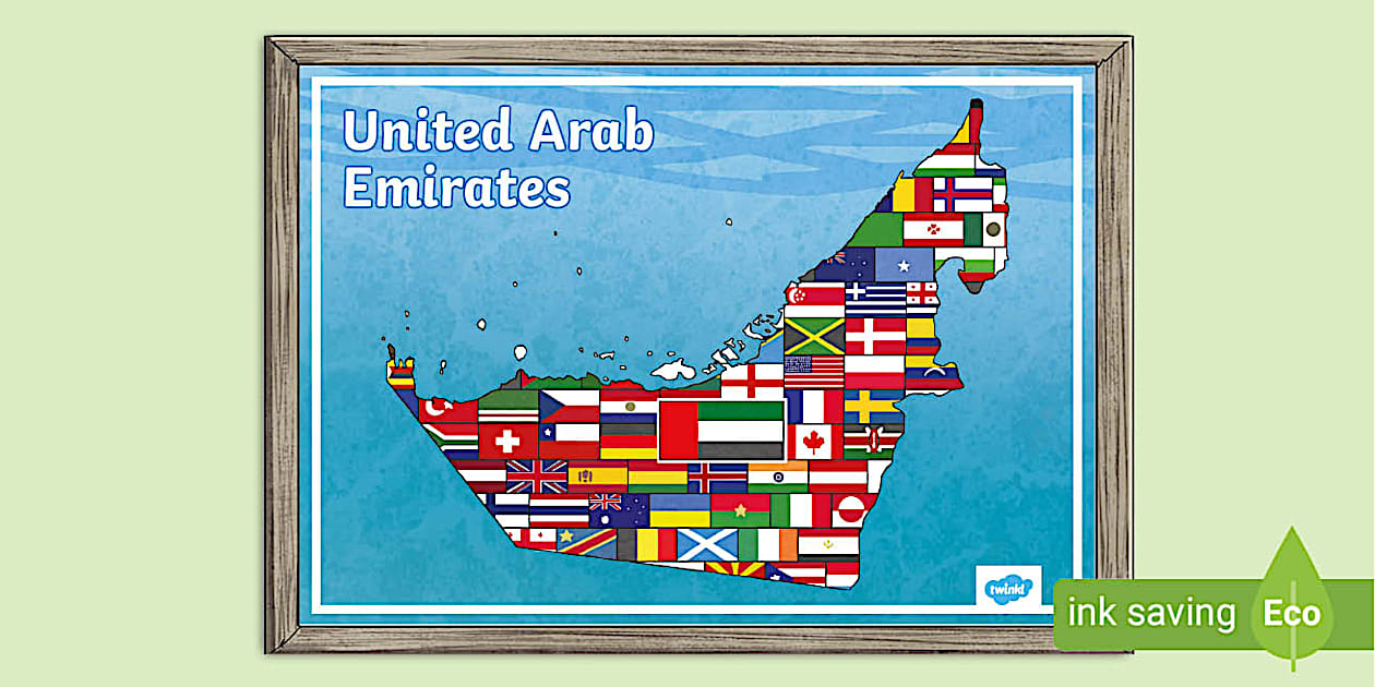 UAE Map Poster (Teacher-Made) - Twinkl