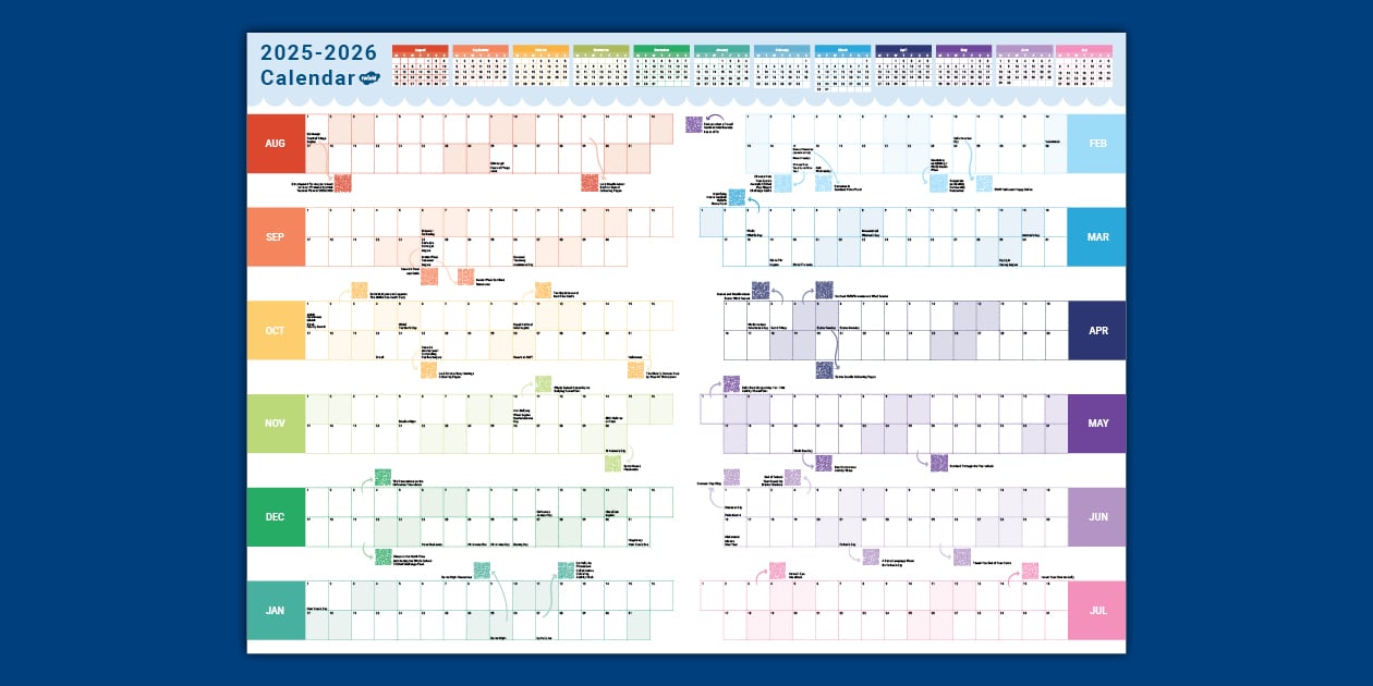 Scotland Academic Wall Planner (teacher made) - Twinkl