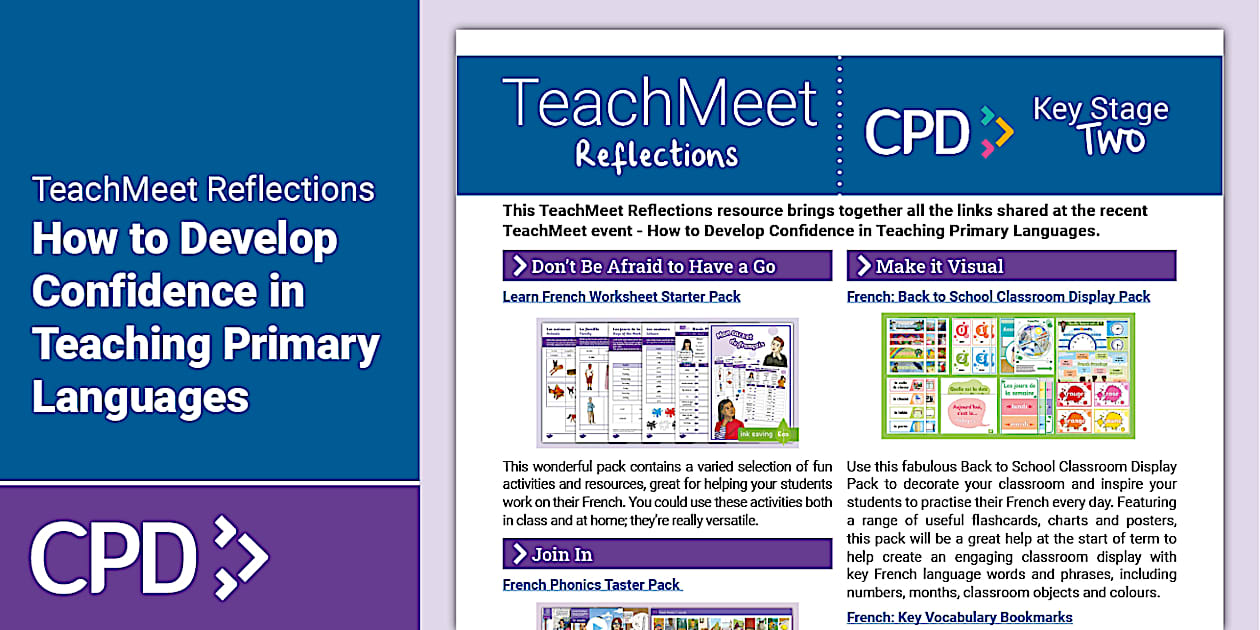 TeachMeet Reflections - How to Develop Confidence in Teaching Primary