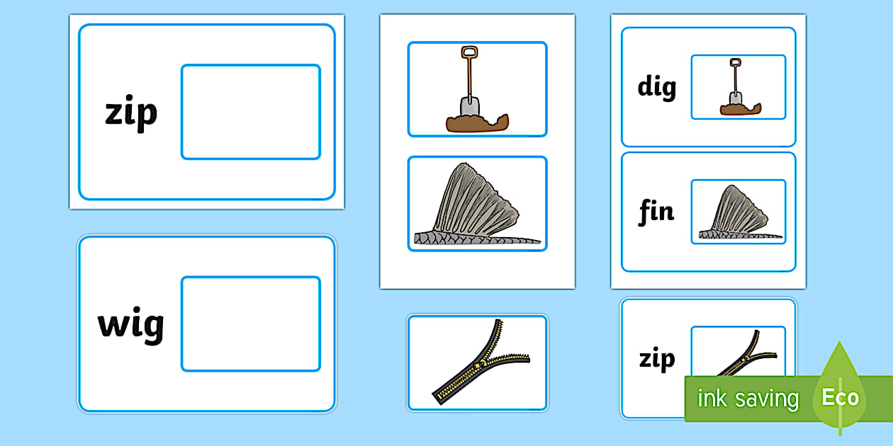 Editable Workstation Pack: Picture to CVC (i) Word Matching Activity Pack