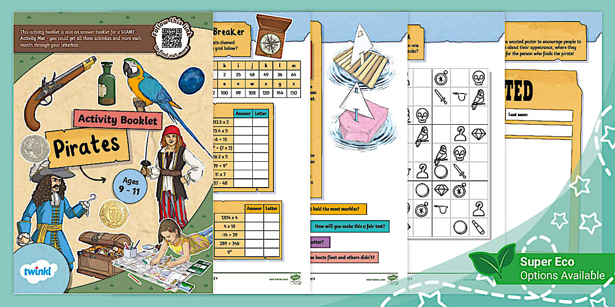 Pirates Activity Booklet (Ages 9 - 11) (teacher made)