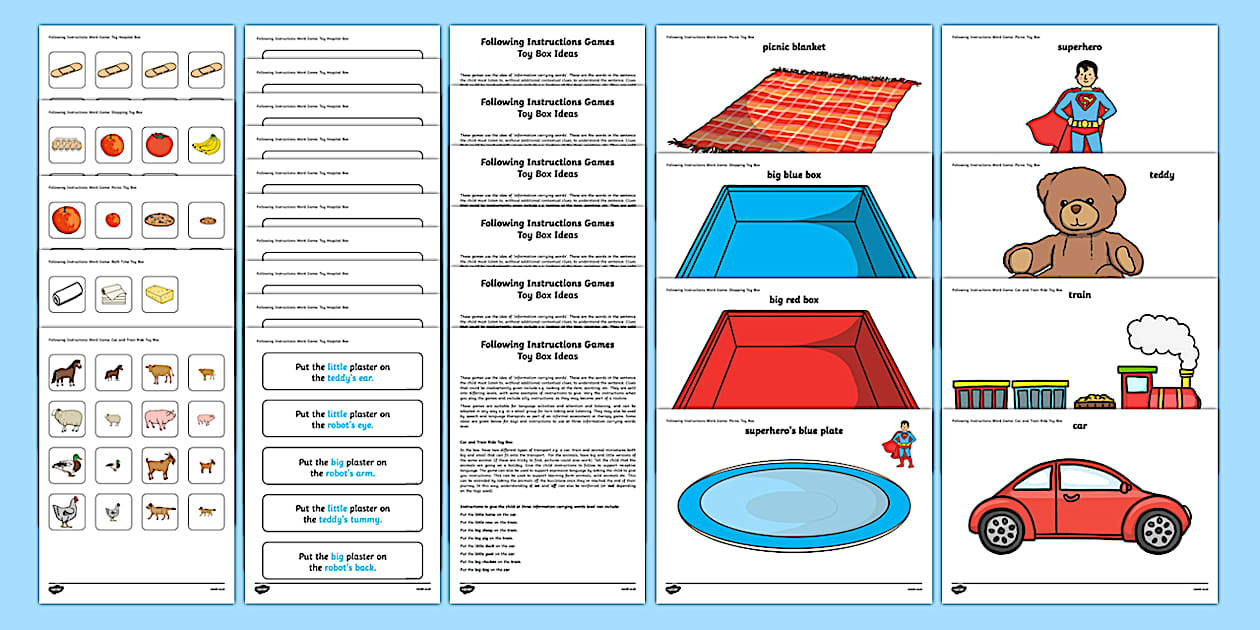 Three ICW Toy Box Worksheet / Worksheet (teacher made)