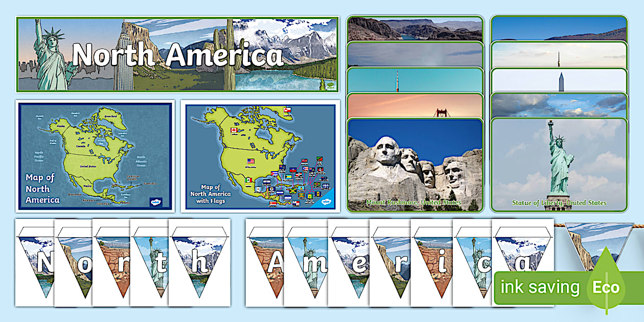 North America Display Pack - Around the World - KS2 - Twinkl