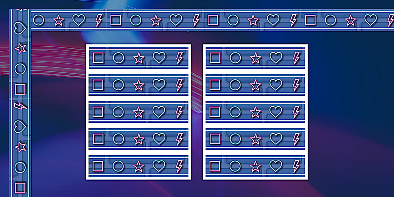 Welcome Back! Neon Theme Bulletin Board Borders - Twinkl