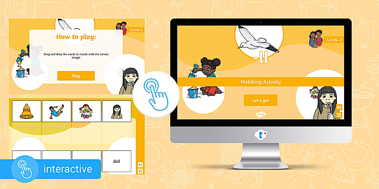 Grade 2 Phonics: -ll Interactive Go! Game (teacher made)