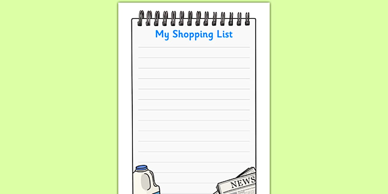 Newsagents Role Play Shopping List (teacher made) - Twinkl